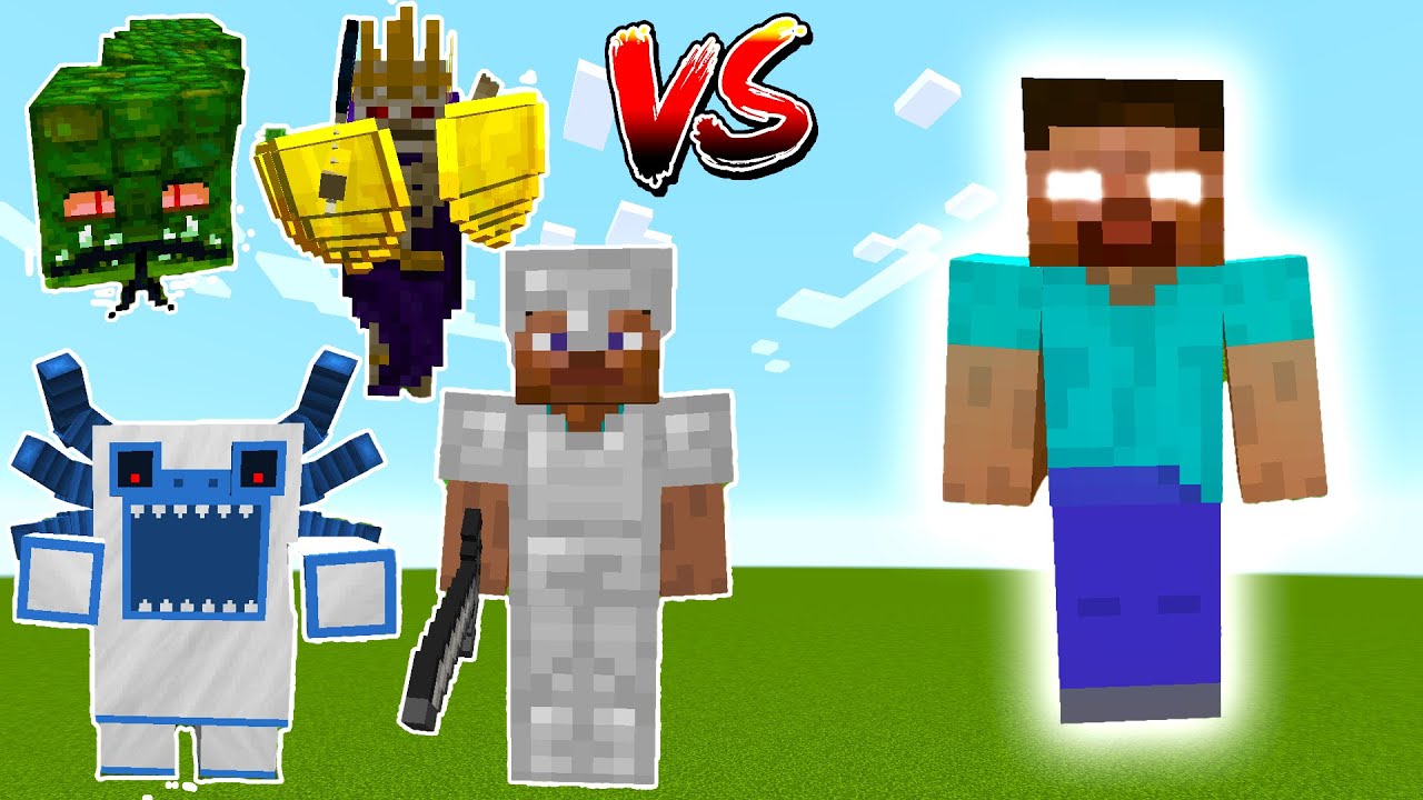 Herobrine Vs Four Twilight Forest Mobs | 1vs1 | Minecraft Mob Fight ...