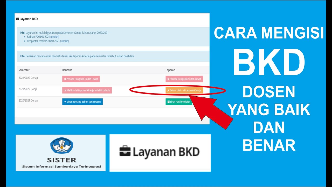 Tutorial Lengkap Cara Mengisi BKD Dosen di SISTER CLOUD KEMDIKBUD - YouTube