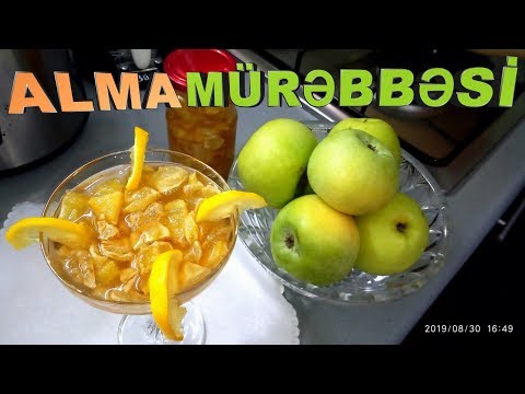 Alma murebbesinin hazirlanmasi qaydasi.Alma murebbesi resepti.Alma cemi hazirlanmasi-Bizim Metbex