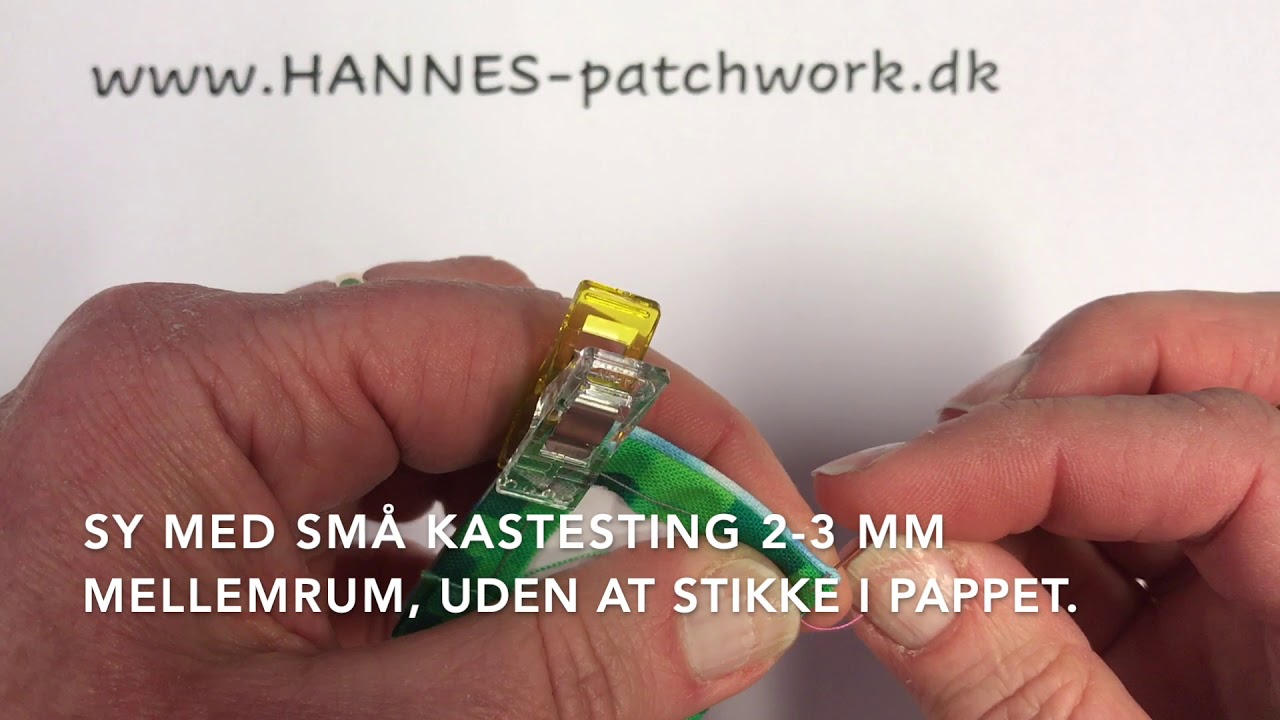 Sy patchwork i hånden over pap - trin for trin af HANNES patchwork - YouTube