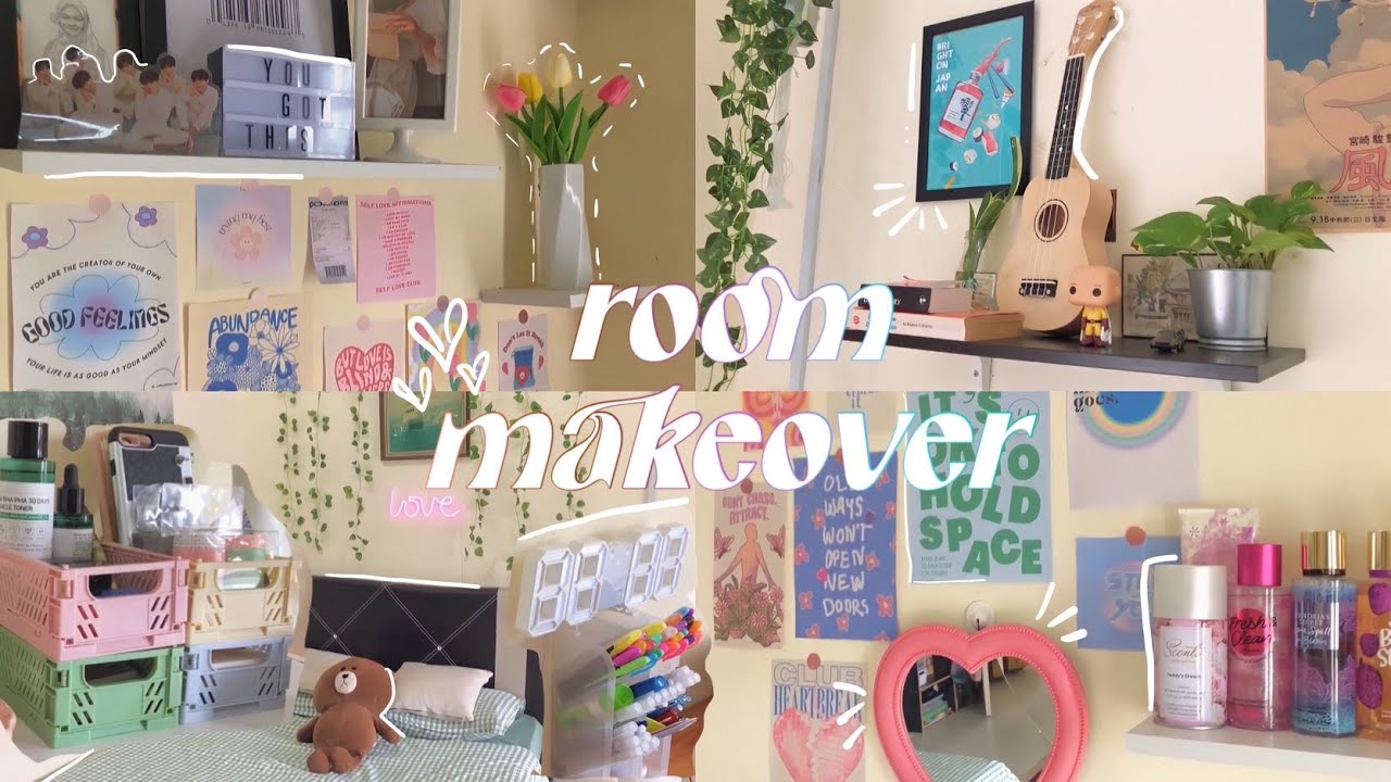 room makeover || danish-pastel theme, shopee decor stuffs (malaysia ...