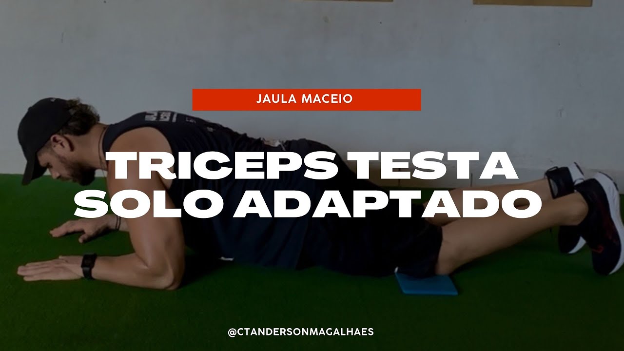 Triceps Testa Solo Adaptado (Peso Corporal) - YouTube