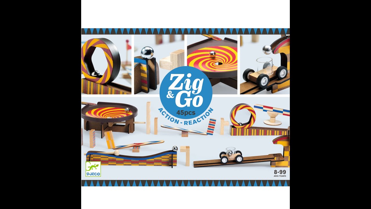 Djeco Zig & Go Action & Reaction Construction Set, 45pcs - YouTube
