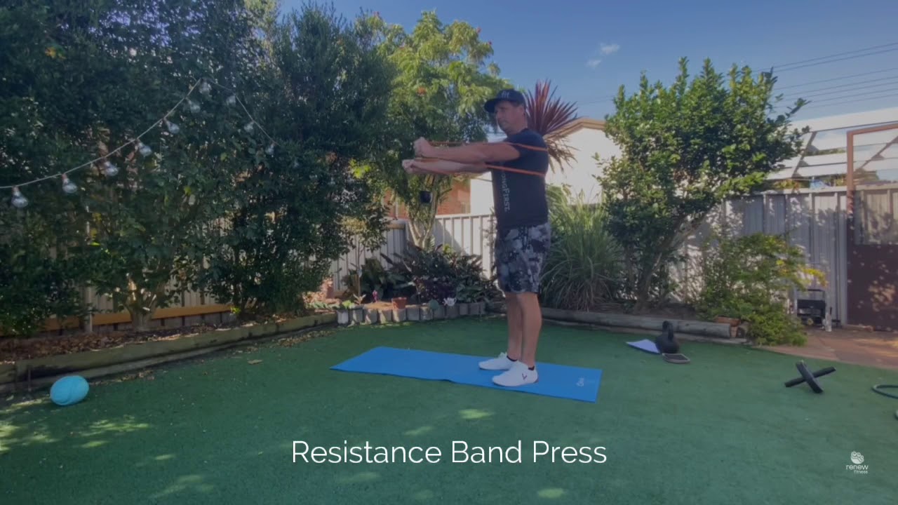 Resistance Band Press - YouTube