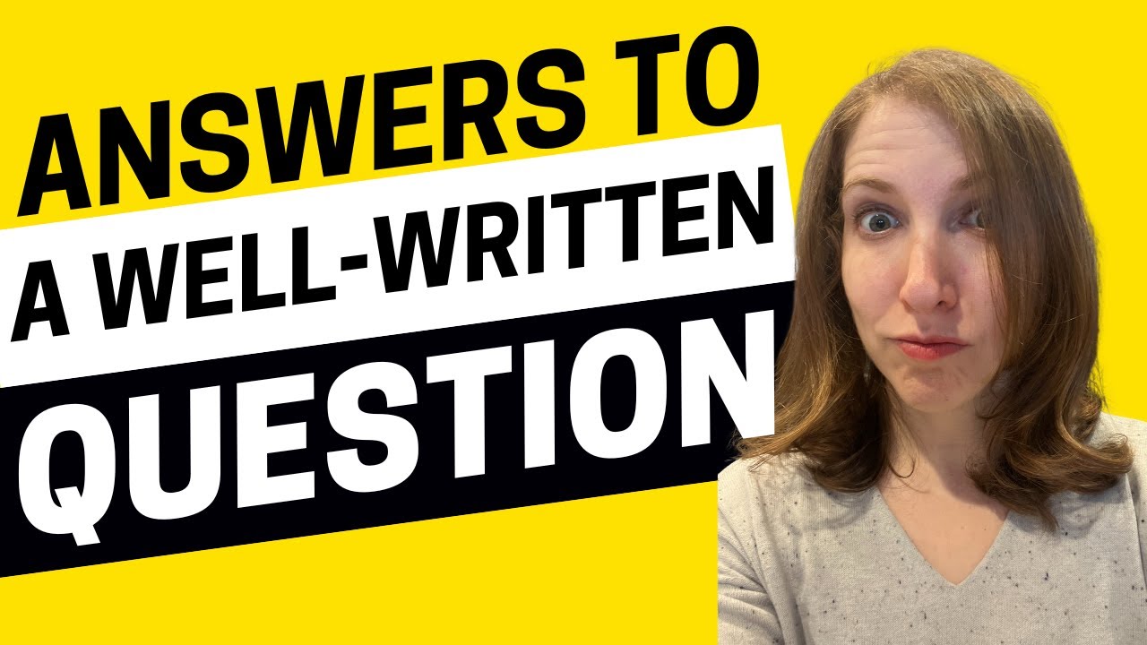 2373 - Grammar Answers to a Well Written Question - YouTube
