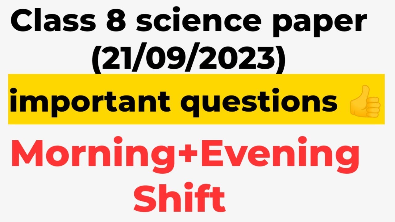 class 8 science important questions for Mid term exam 2023-24 / doe ...