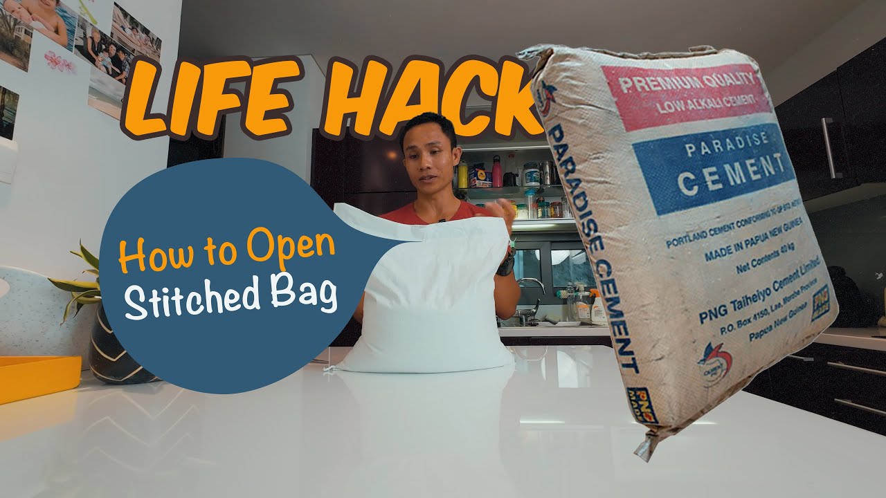 Life Hack: How to Easily Open Sewn/Stitched Bag (Rice, Feed, & More ...
