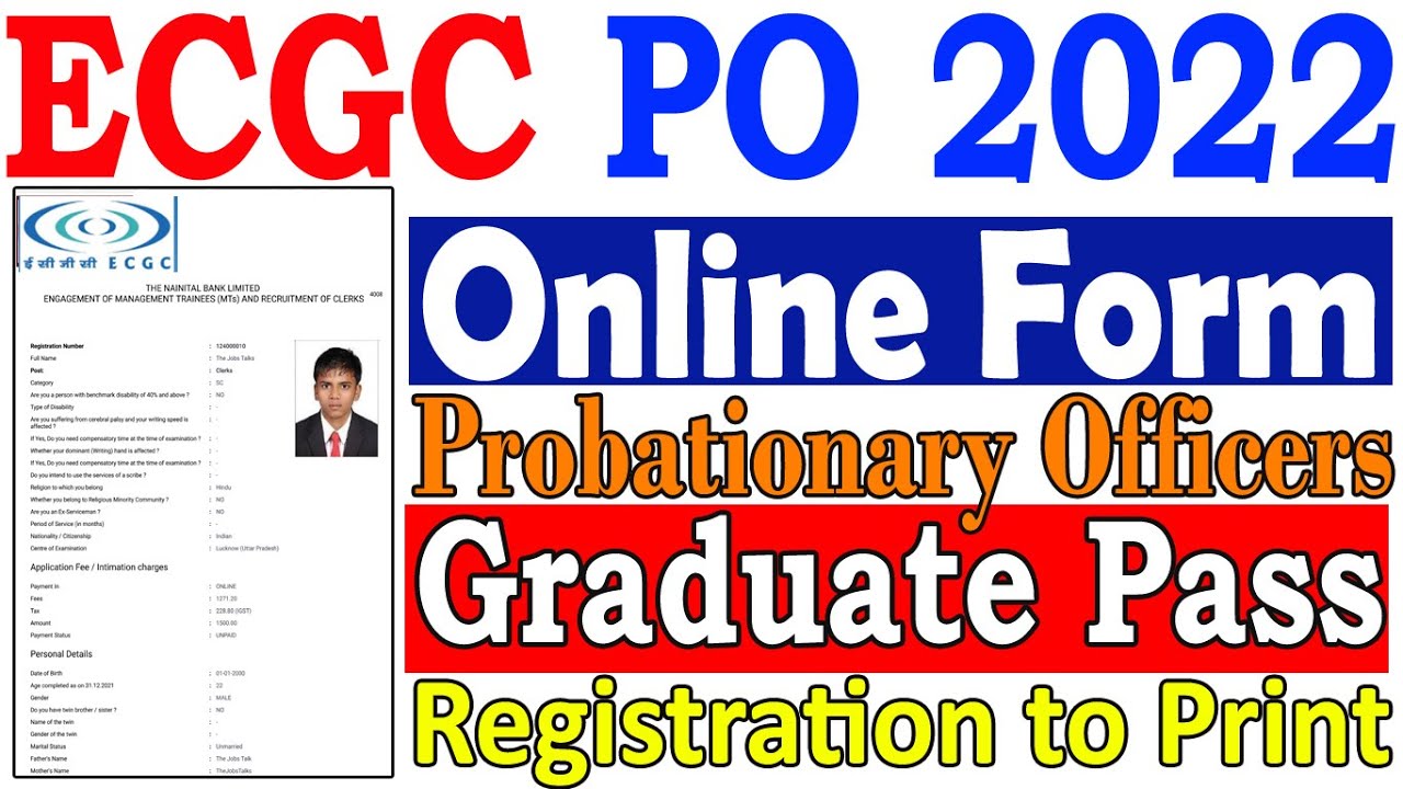 ECGC PO Online Apply 2022 Kaise Bhare| ECGC PO Online Registration 2022 ...