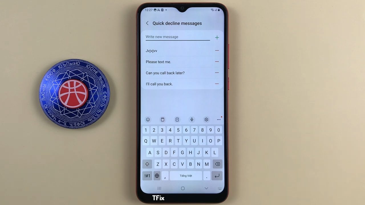 How to reject a quick call with a message on Samsung A03 Android 13 ...