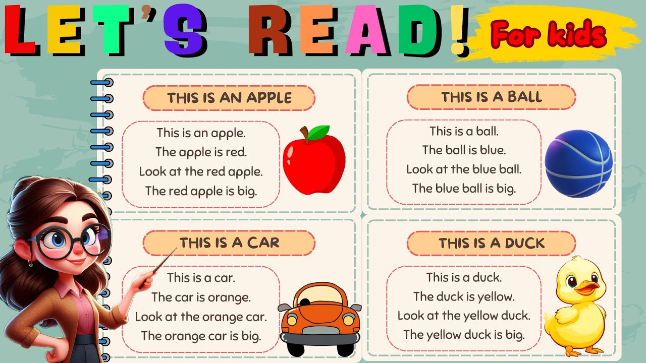 LET’S READ| PRACTICE READING FOR KIDS| BASIC PARAGRAPH| TEACHER ALI ...