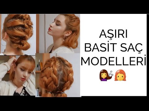 KISA SAÇLAR İÇİN İNANILMAZ KOLAY 4 FARKLI SAÇ MODELİ💇‍♀️ |  #kısasaçmodelleri