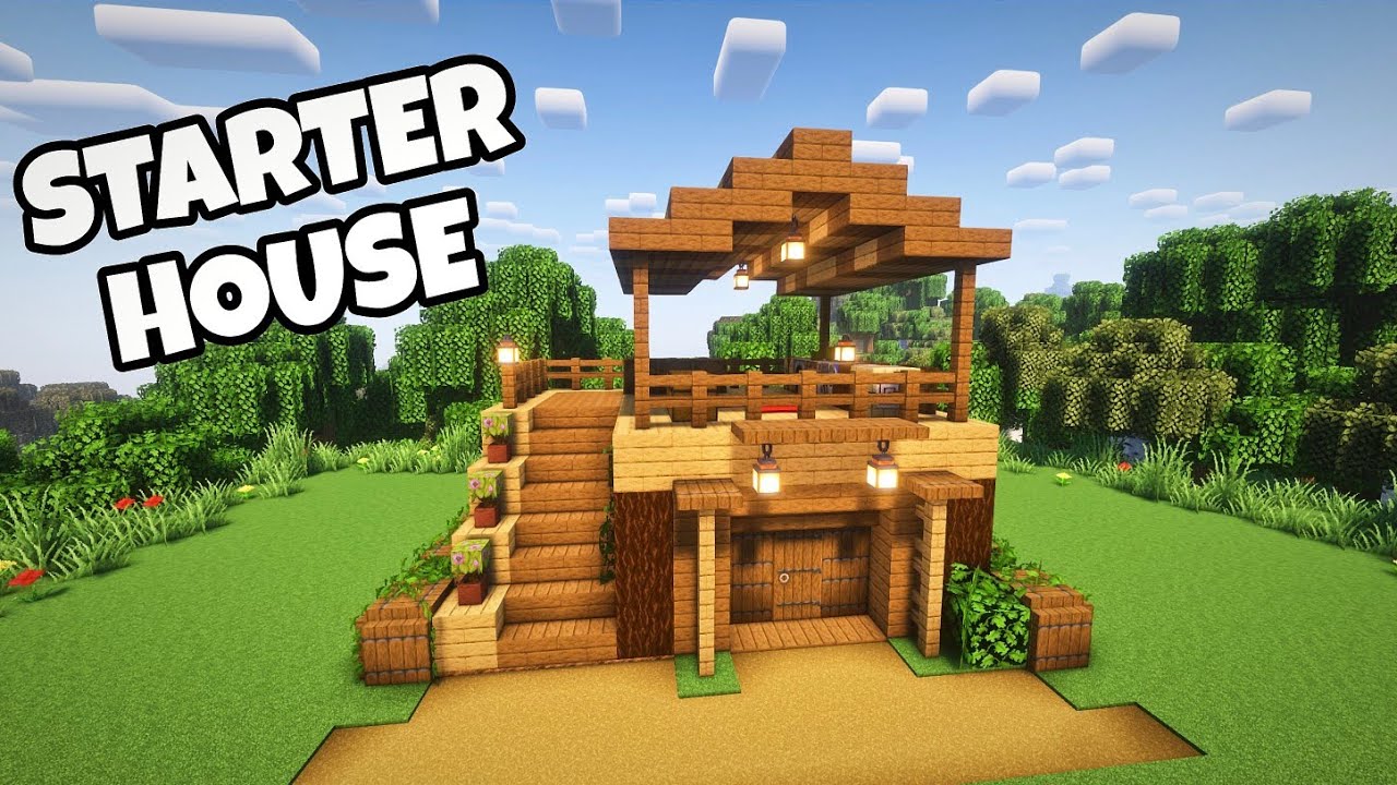 Minecraft: How to make an Easy Stater House - YouTube