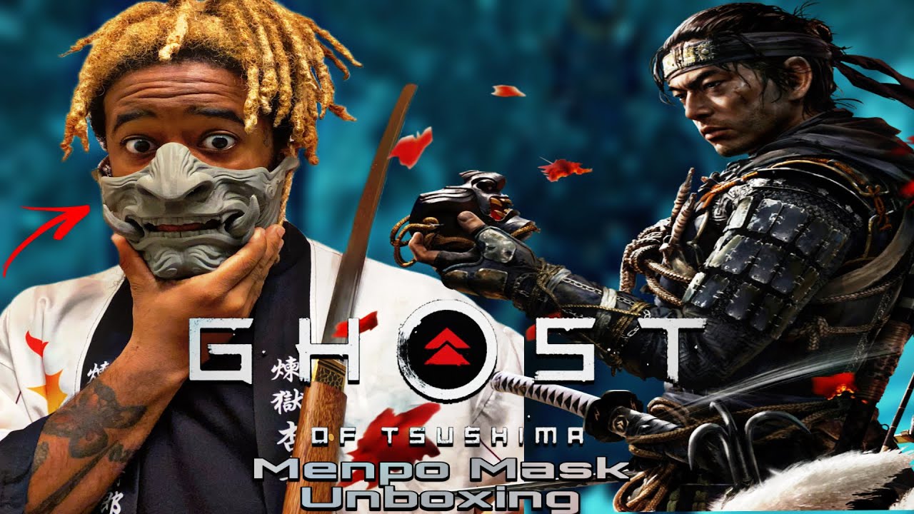GHOST OF TSUSHIMA MENPO MASK UNBOXING!! + GAMEPLAY!!#GhostOfTsushima # ...