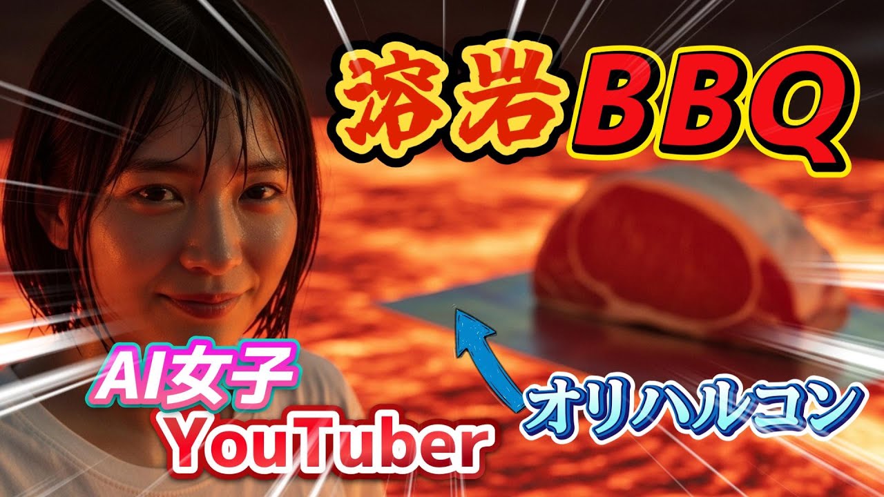【AI実験】マグマでバーベキューやってみた【実写AITuber】 - YouTube