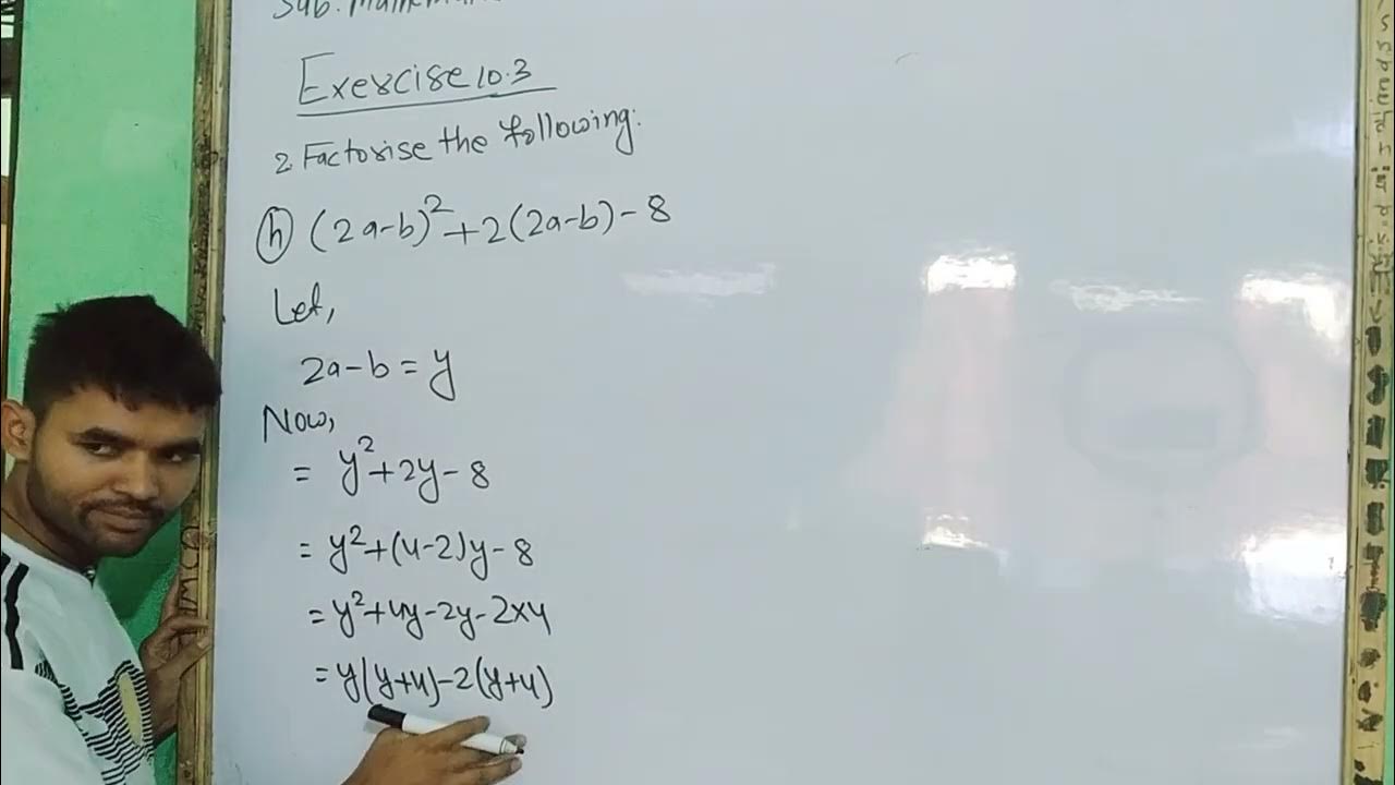 Factorise the following: (2a - b) ^ 2 + 2(2a - b) - 8 - YouTube