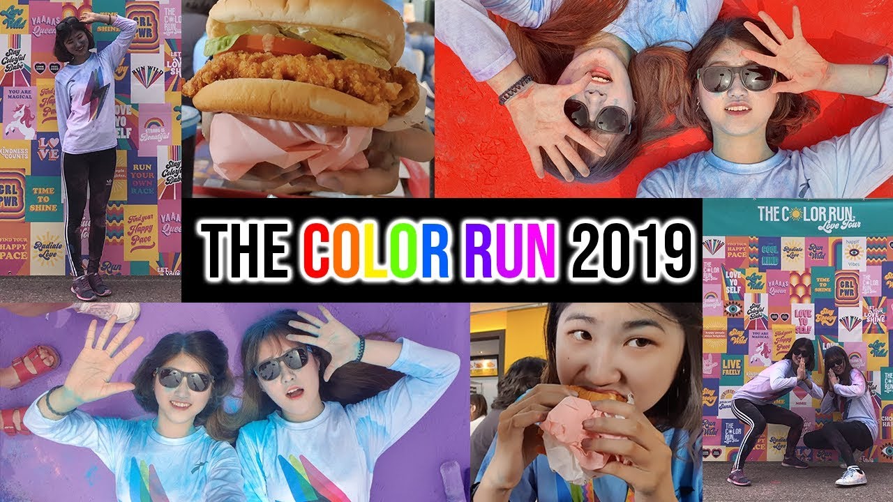 [Vlog] THE COLOR RUN 더컬러런 2019 | Friend Chooses What I eat | Exactly ...