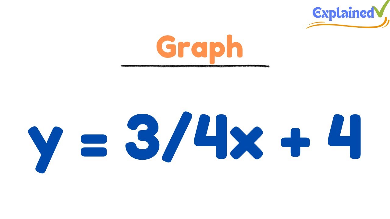 How To Graph Y 3 4x 4 YouTube How To Graph Y 3 4x 4 YouTube