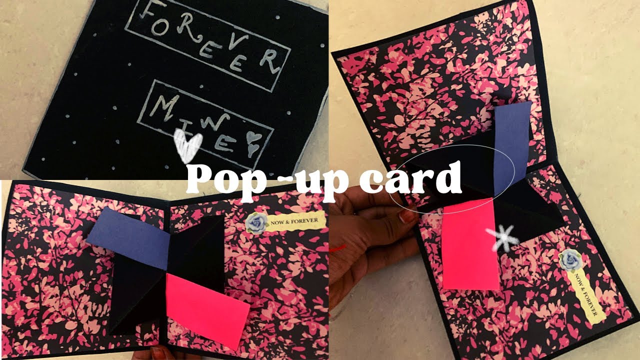 Pop up card tutorial | photo pop up card | easy pop up card making ...
