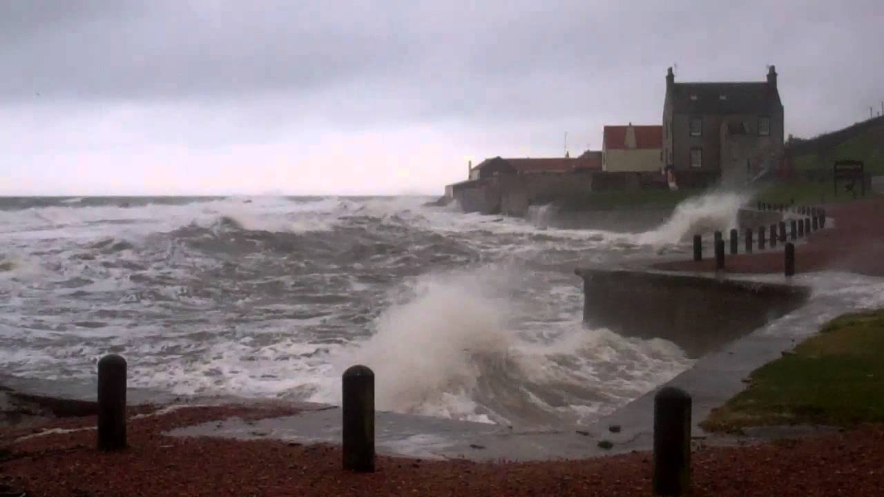 Storm Waves Coast Cellardyke East Neuk Of Fife Scotland - YouTube