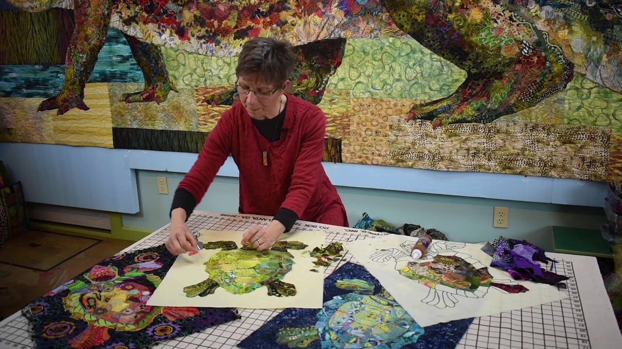 Susan Carlson: Making Thin Lines in Fabric Collage 3 - YouTube