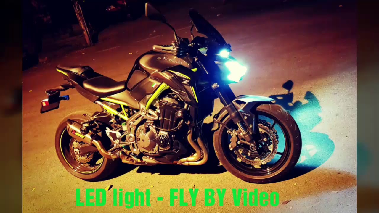 Kawasaki Z900 - LED light Fly by Video - YouTube