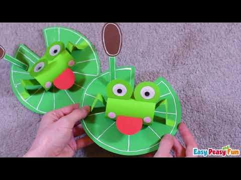 Frog on a Lily Pad Craft - YouTube