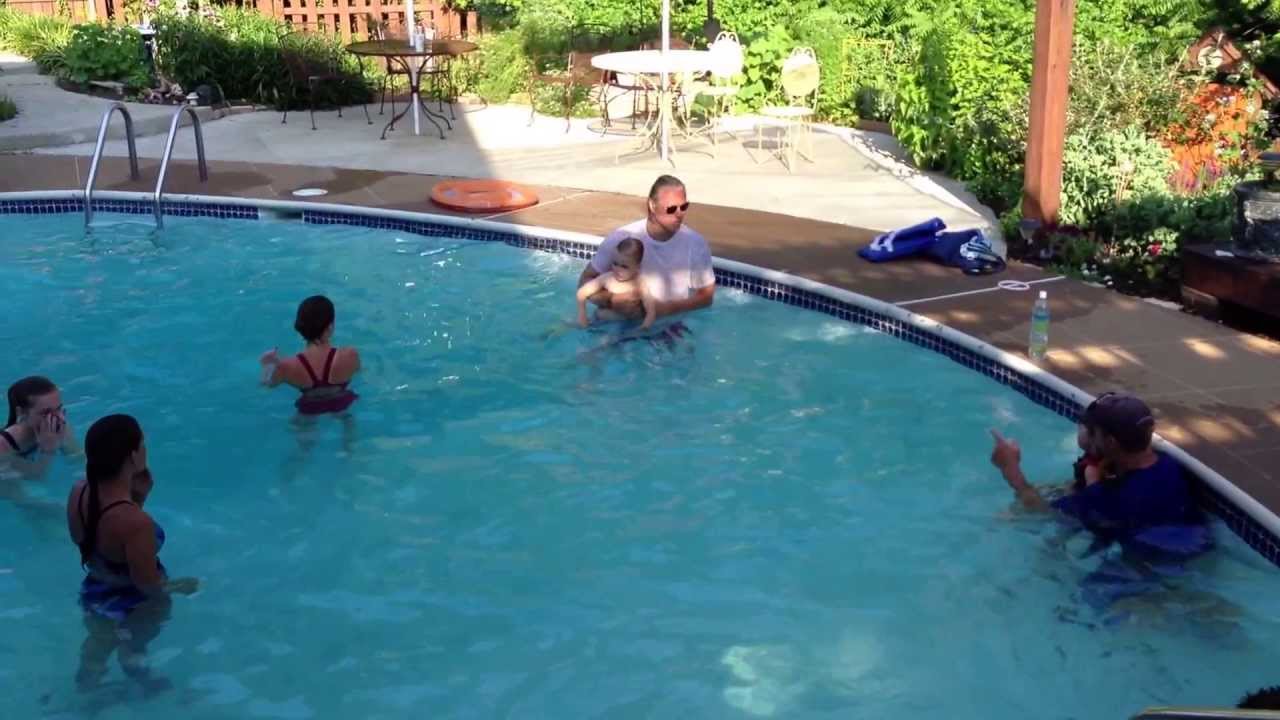Swim Lesson Day 2 - Rolling onto Back! - YouTube