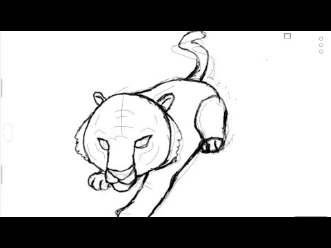Drawing | Simple drawing | 05 | Crouching Tiger - YouTube