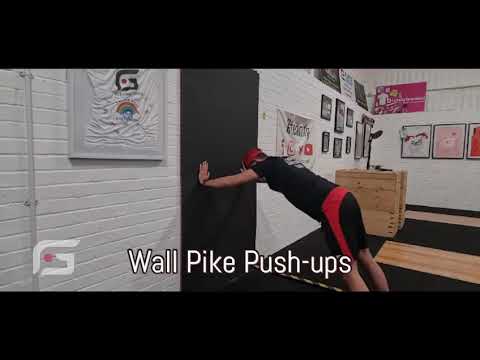 Wall Pike Push Ups - YouTube