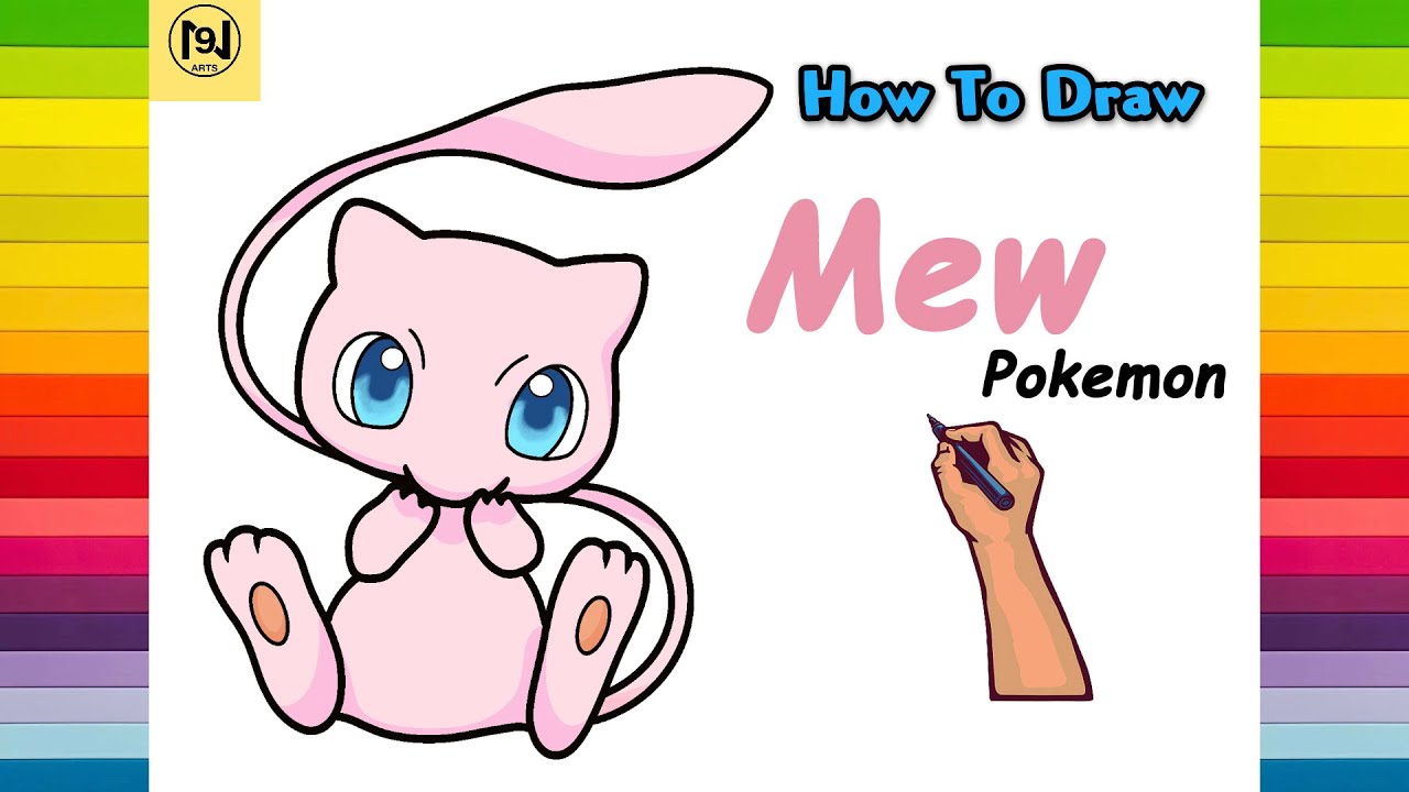 How to draw Mew | How to draw Pokemon easy | No.9 ARTS - YouTube