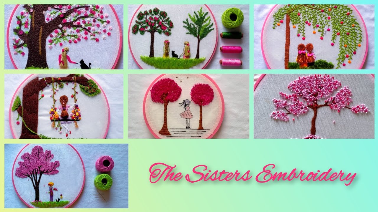 Trees Hand Embroidery | Easy Ways to Embroider - YouTube