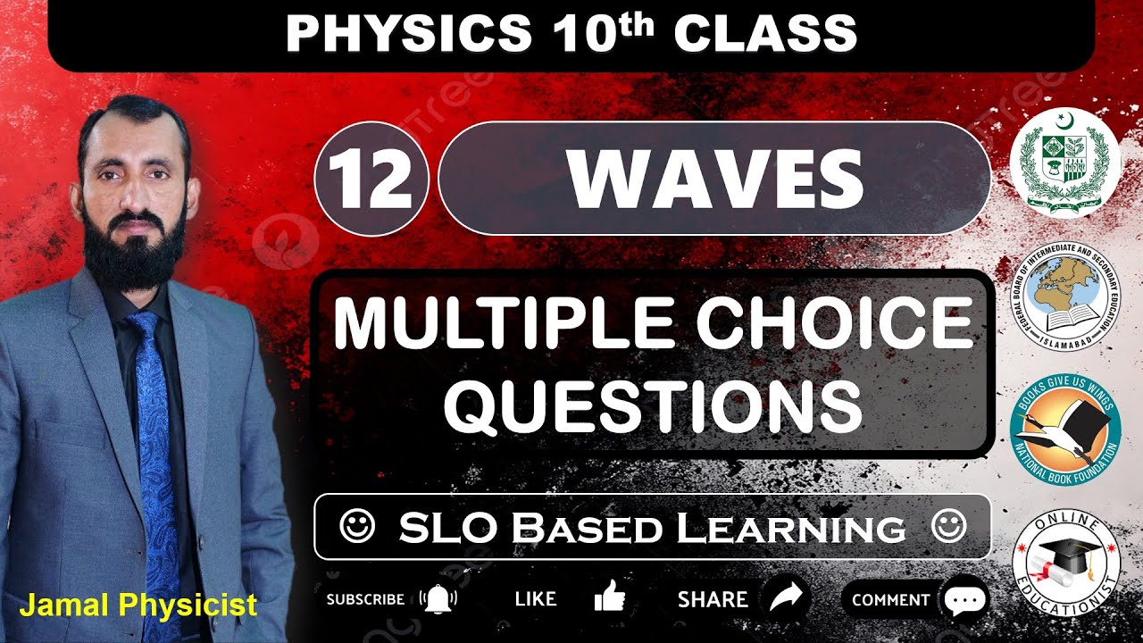 Multiple Choice Questions | Chapter 12 Waves | 10th Physics NBF New ...