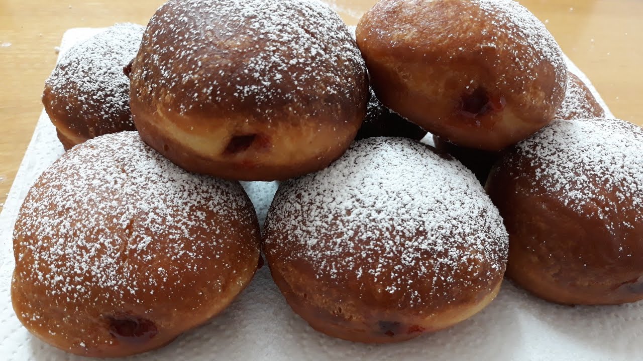 Krapfen - Berliner - Jam donuts recipe - YouTube