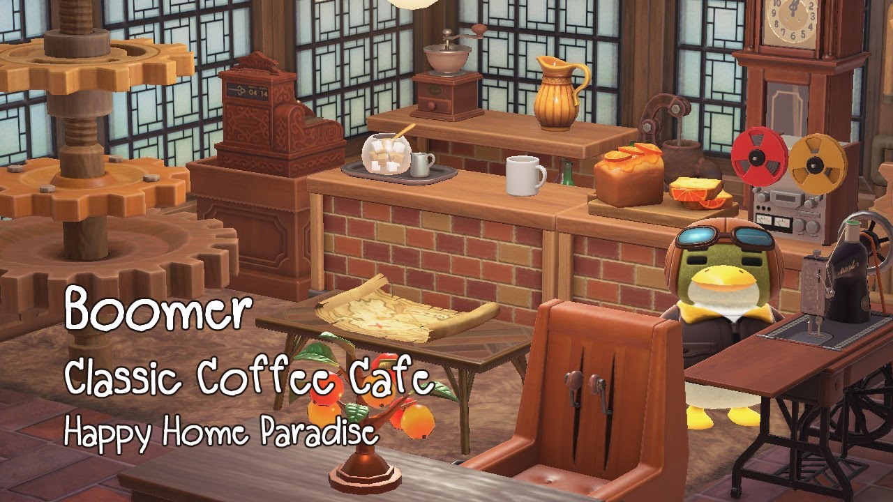 [ACNH] Happy Home Paradise | Boomer's Home | Classic Coffee Cafe ...