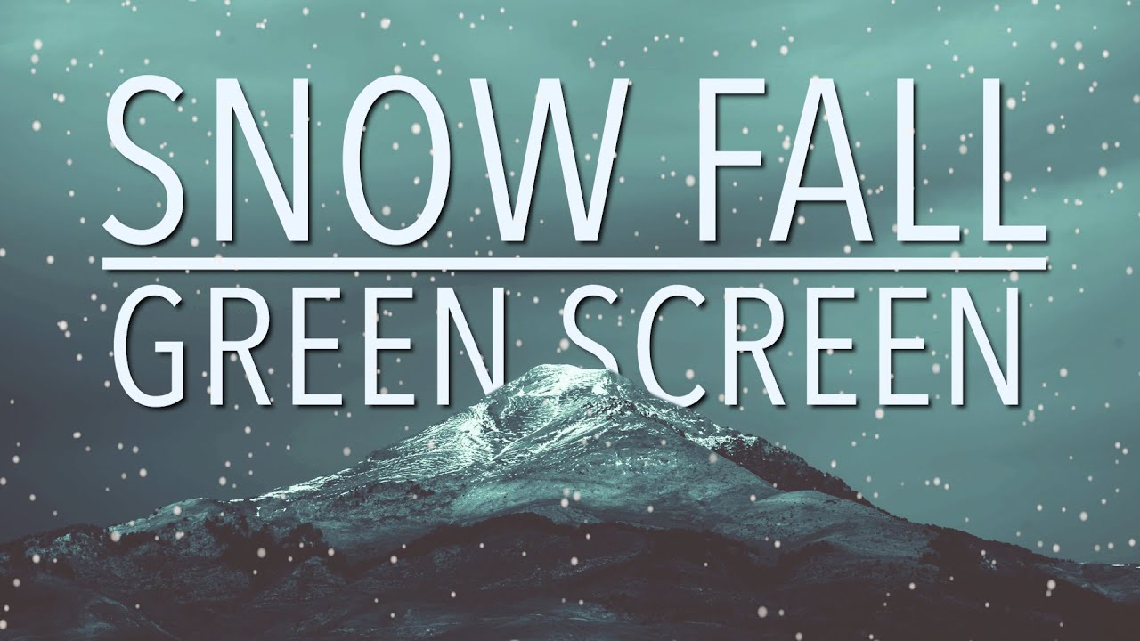 Snow Green Screen | HD Footage Snow fall Effect | Snowing Visual Green ...