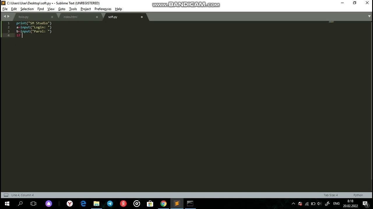 Python login password, Python login parol - YouTube