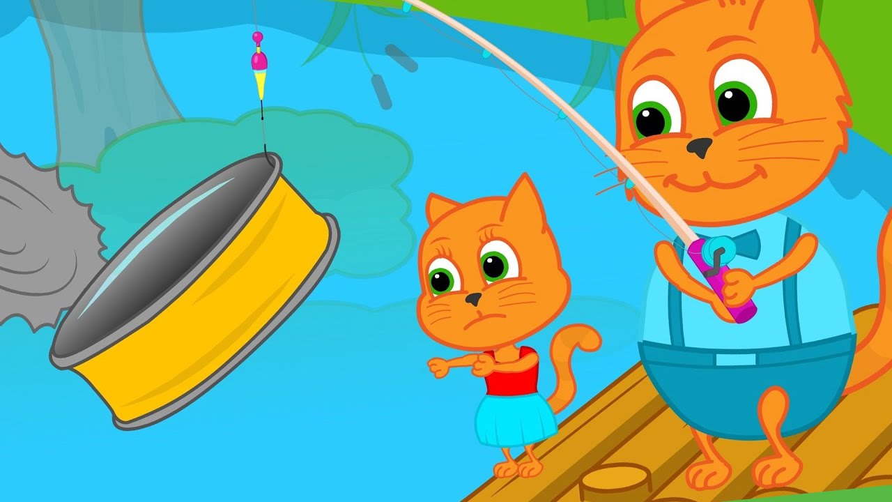 Família de Gatos - Pesca Divertida Desenho Animado em Português Brasil ...