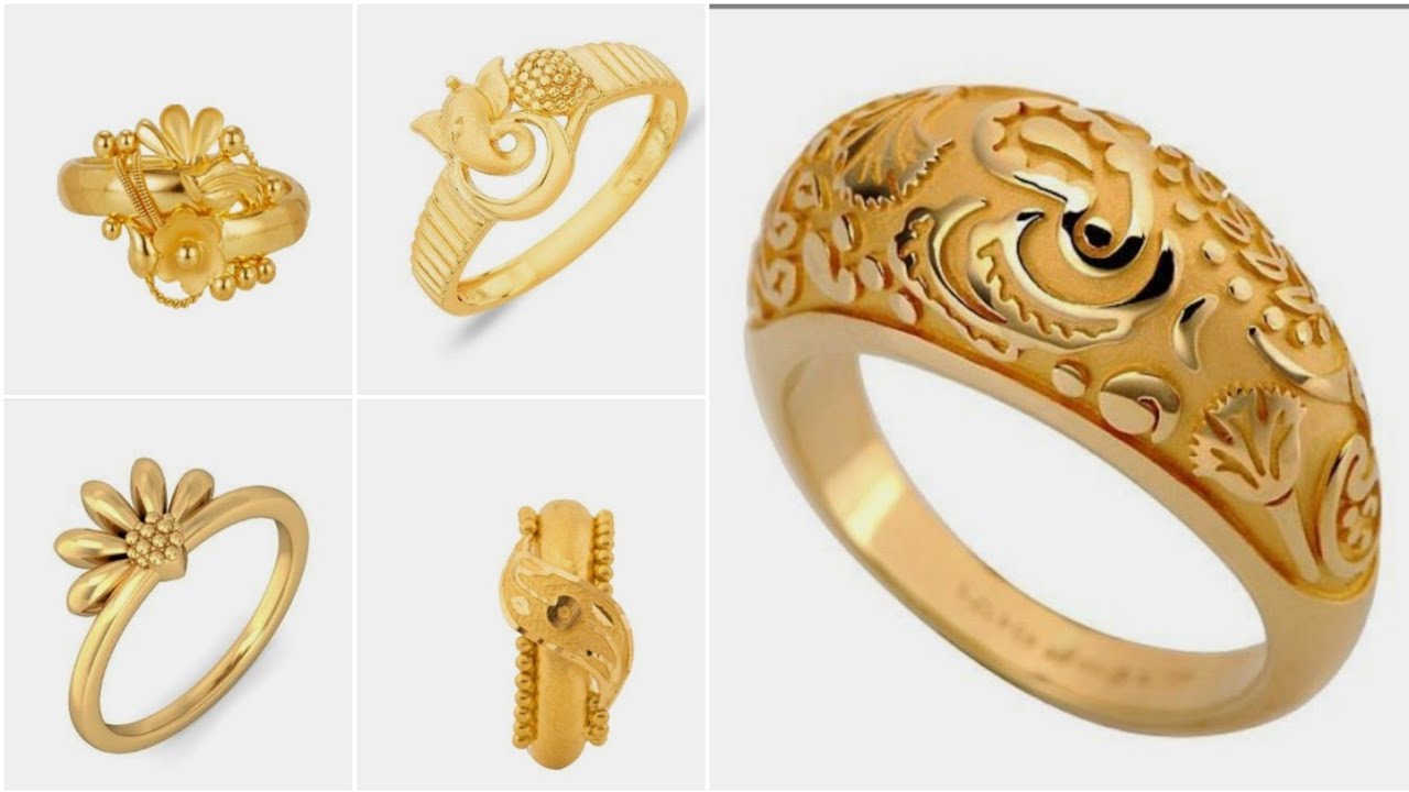 Latest gold ring design | Gold ring design without stone | - YouTube