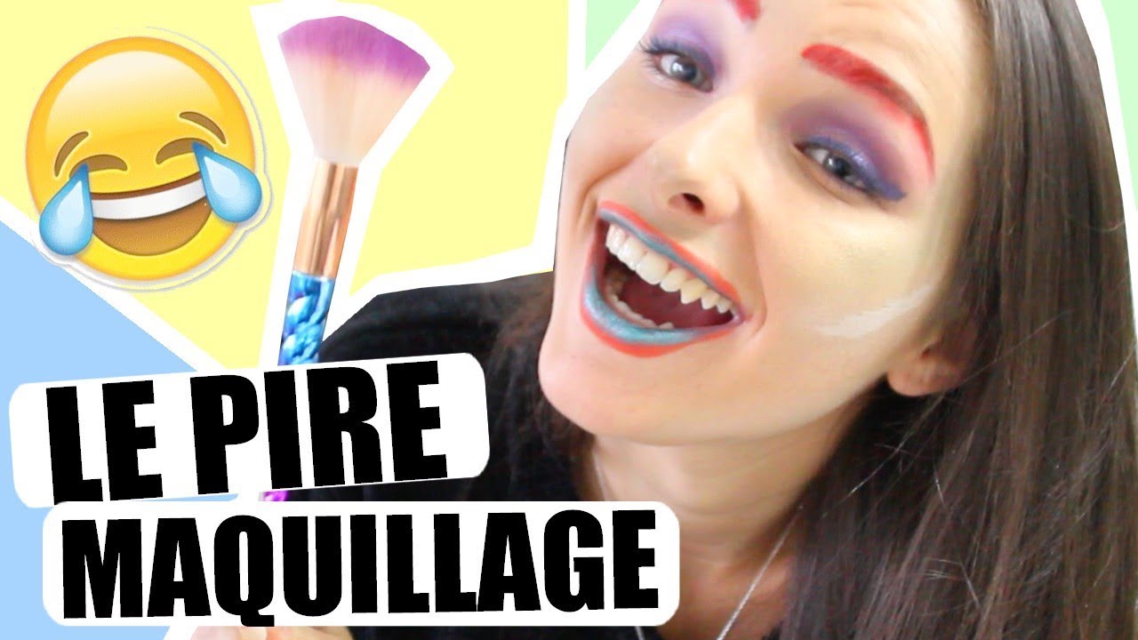 LE PIRE MAQUILLAGE : COLOR MAKEUP CHALLENGE - YouTube