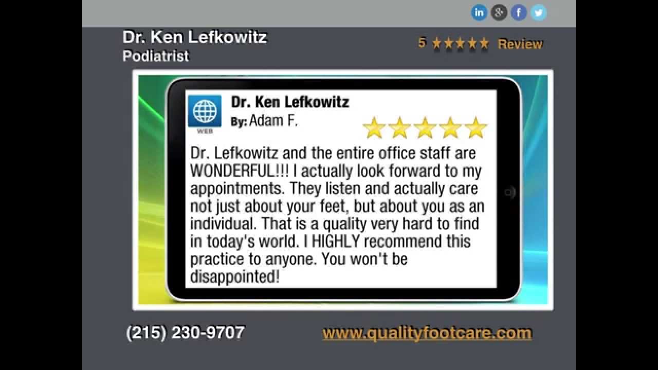Dr. Ken Lefkowitz Doylestown Exceptional Five Star Review by Adam F ...