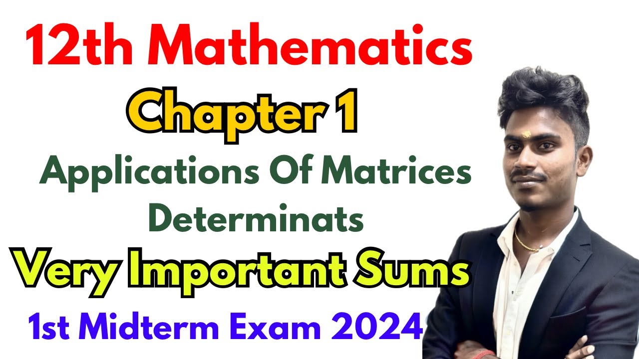 12th Maths | Chapter 1 Important Questions 2,3,5 Marks | 1st Midterm ...