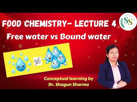 Food Chemistry- Lecture 4. Free water vs Bound water. - YouTube