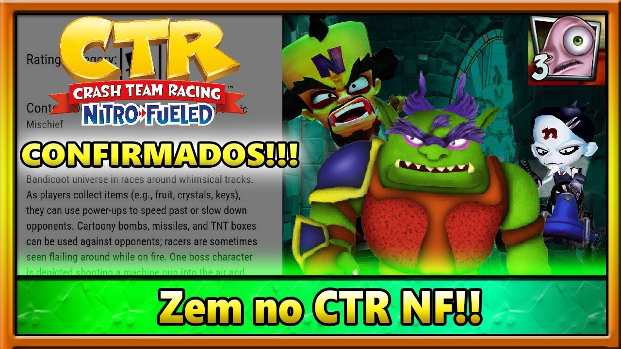 CTR: Nitro Fueled - Zem Confirmado/Nina Cortex?! - YouTube