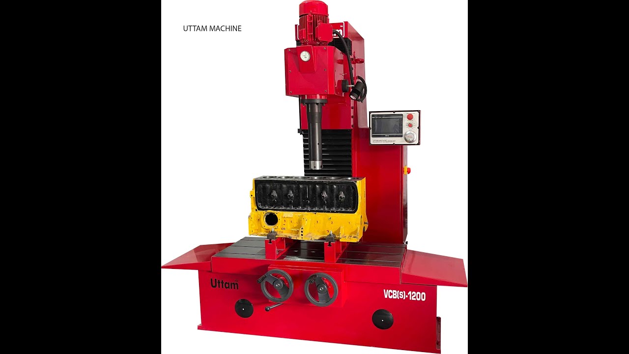 Vertical Cylinder block boring machine (UTTAM MACHINE) - YouTube