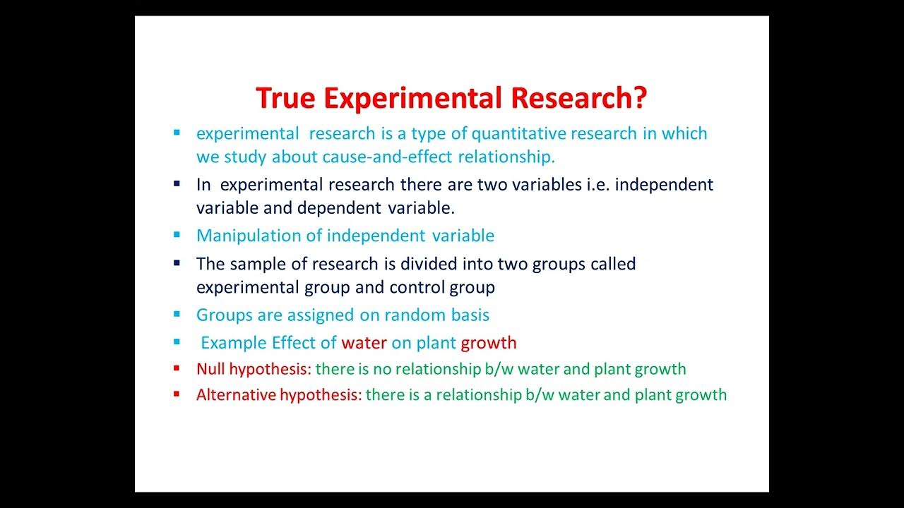 What is a True Experimental Research Design - YouTube