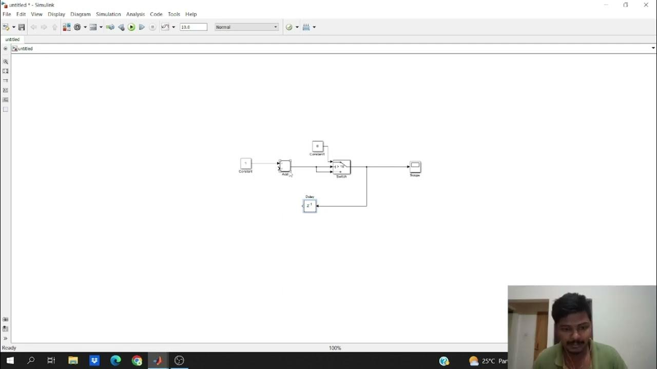 How to design Up-counter using basic blocks in Simulink| Longing physics| Simulink and State ...
