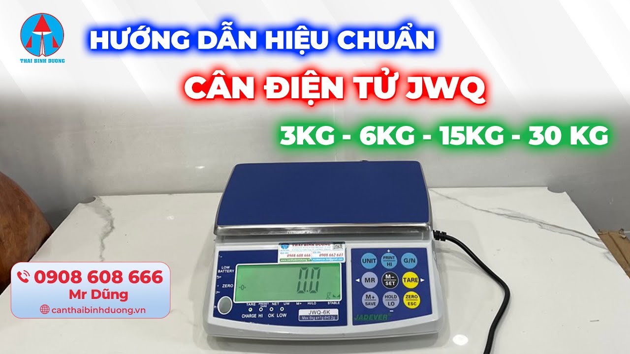 Hướng Dẫn Hiệu Chuẩn Cân Điện Tử JWQ 3Kg 6kg 15kg 30kg, Cân Điện Tử Trọng Lượng JWQ - YouTube