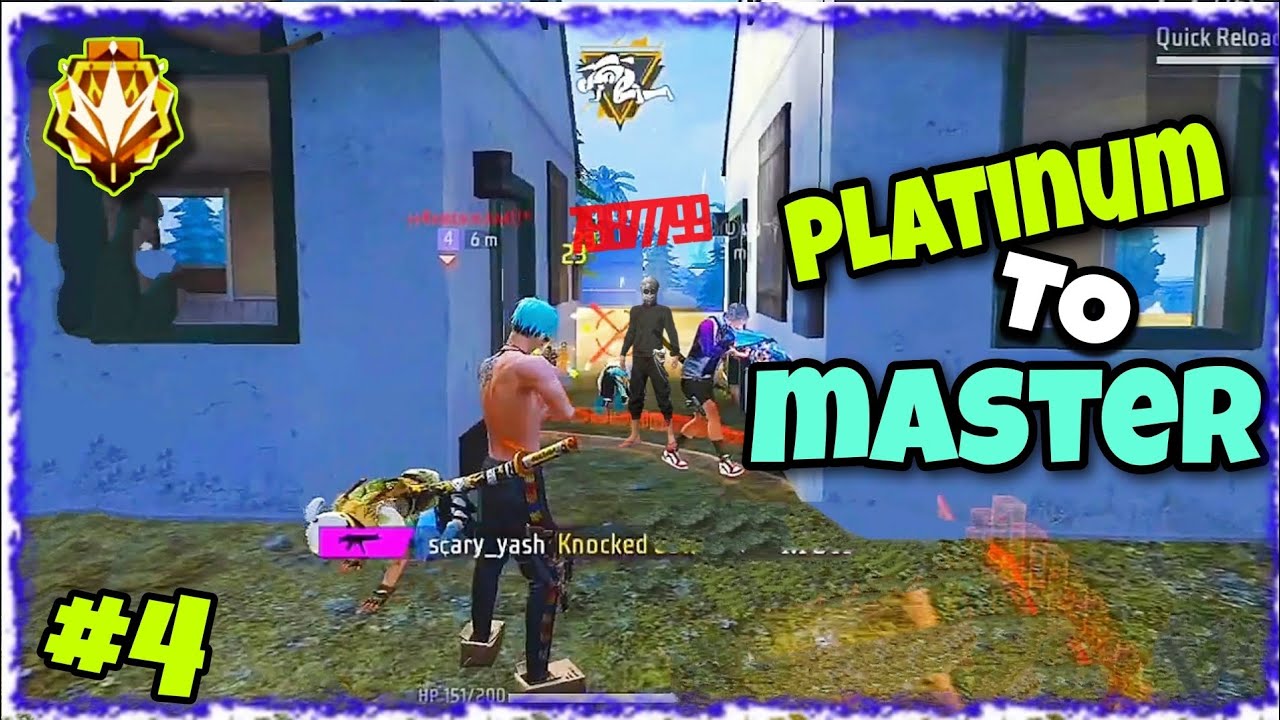 4 | quick gameplay | free fire platinum to master series - YouTube