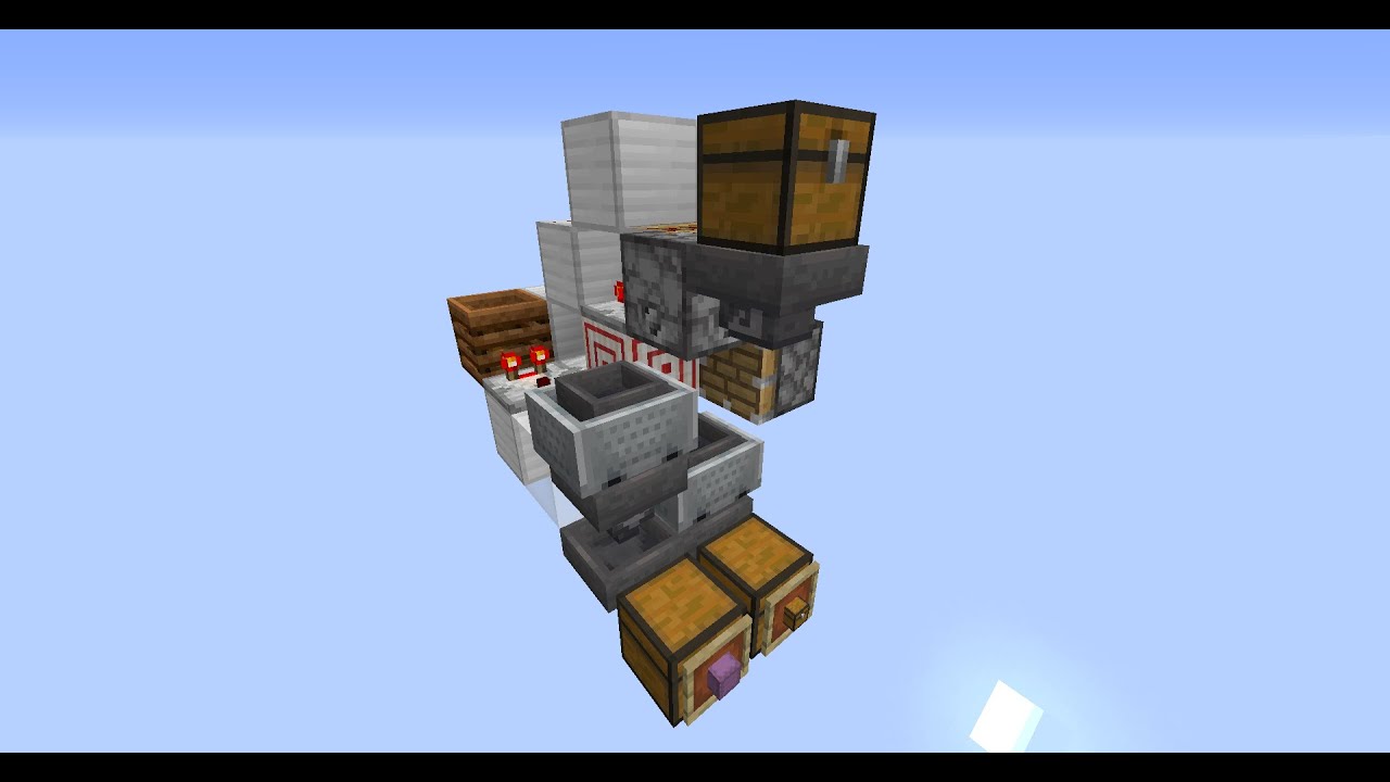 【改良】高速シュルカーボックスアンローダー 空箱対応 空箱仕分け付き Minecraft JE (shulker box unloader ...