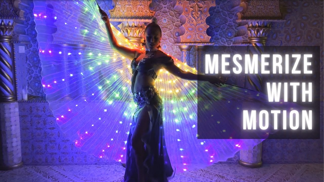 "Mesmerizing Movements" - Illuminated Veil™ LED Wings - Belly Dance ...